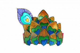 Krishna Janmashtami - how to make a Krishna crown - Artsy Craftsy Mom