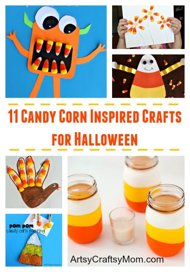 11 Candy Corn Inspired Crafts for Halloween - Artsy Craftsy Mom