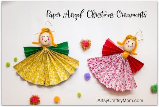 How to Make Paper Angel Christmas Ornaments - Artsy Craftsy Mom