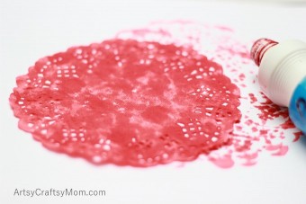 DIY Paper Doily Roses - #KIDSCRAFTSTARS challenge - Artsy Craftsy Mom