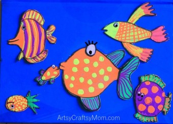 Hooray For Fish Art Activity Using Chalk Markers