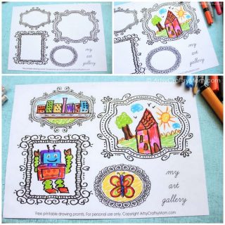Printable Blank Frames Drawing Prompts to spark your child's creativity