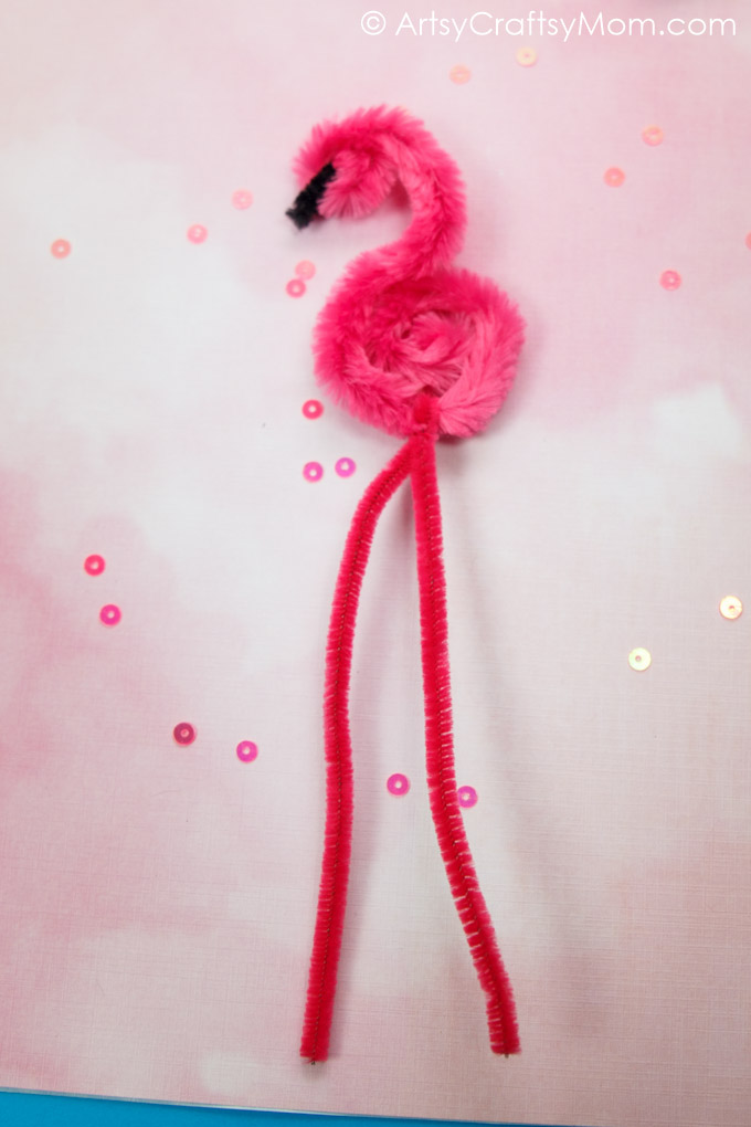 How to Make a Pipe Cleaner Flamingo Craft for KIds
