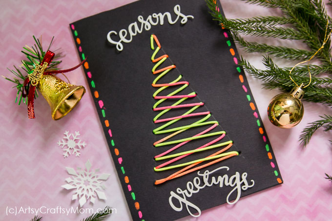 Easy Christmas Tree Lacing Cards