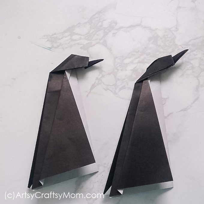 Easy Origami Penguin Craft for Kids