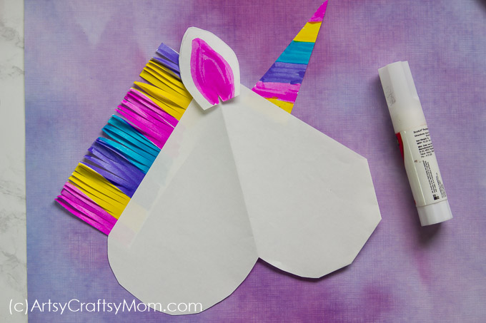 DIY Heart Unicorn Paper Craft - Artsy Craftsy Mom