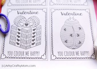 Free Printable Coloring Cards for Valentine's Day