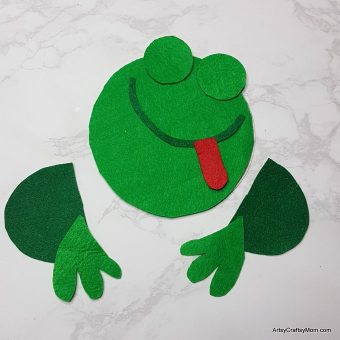 F for Frog Craft with Printable Template - Artsy Craftsy Mom
