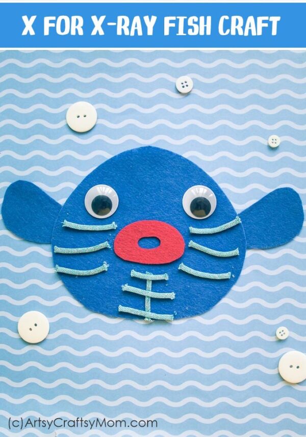 X for X-Ray Fish Craft with Printable Template