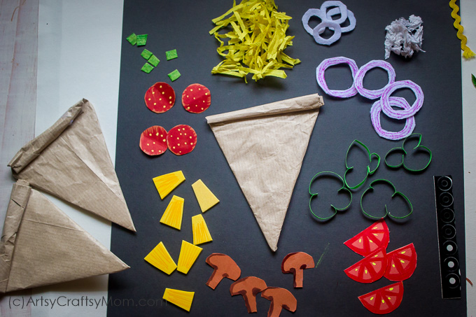 Pretend Play Food - Paper Pizza Craft for Kids