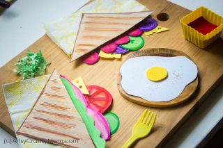 Pretend Play Food Collage - Paper Sandwich Craft for Kids