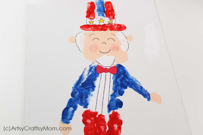 4th of July Handprint Crafts - Uncle Sam and Bald Eagle