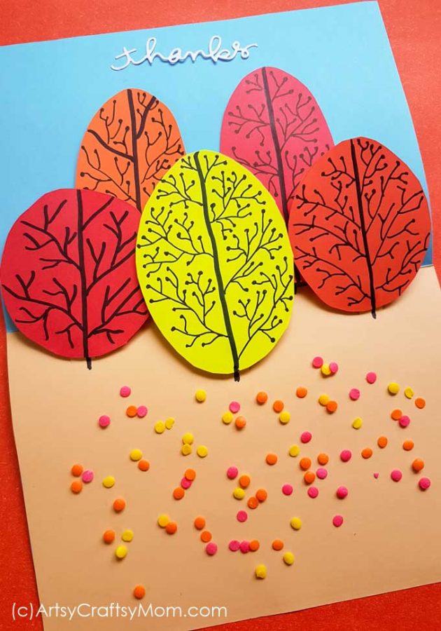 Super Simple DIY Autumn Tree Pop Up Card