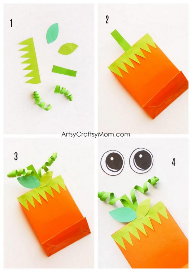 DIY Pumpkin Treat Bags for Halloween