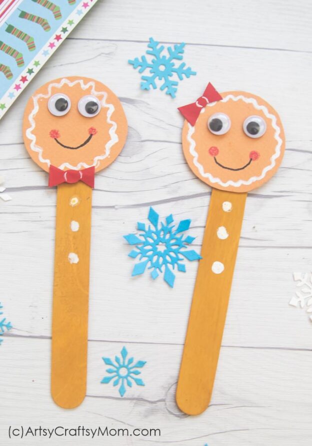 Popsicle Stick Gingerbread Man