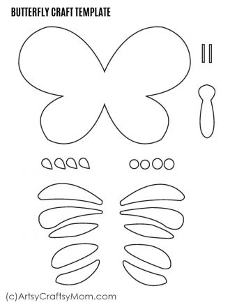 Paper Butterfly Craft + Free Template | Spring Craft for Kids