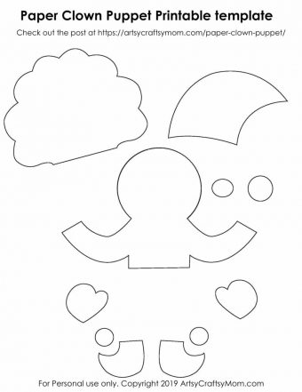 Paper Clown Puppet for Kids + Free Printable Template