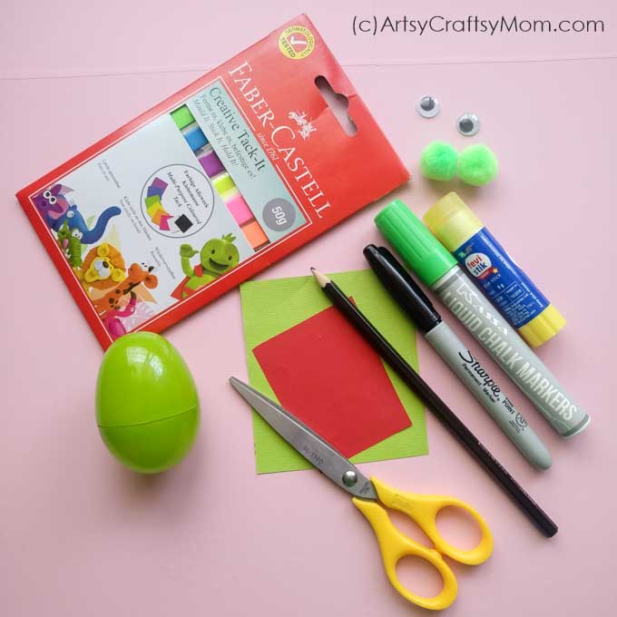 Recycled Plastic Egg Frog Craft for Kids