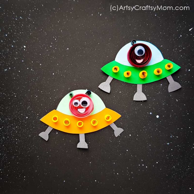 Paper Alien Spaceship Craft for Kids