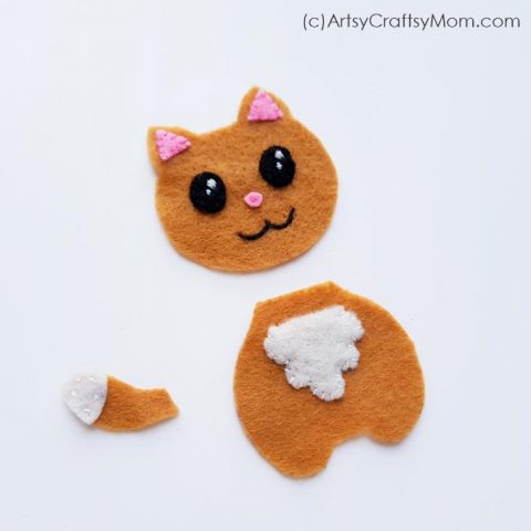 DIY Felt Cat Plushie + Free Printable Template