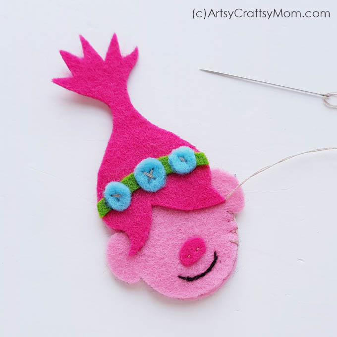 Troll Inspired Felt Pencil Toppers