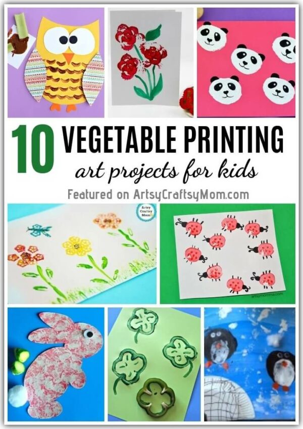 Vegetable Prints : Making Spring flowers with Okra & Beans - Artsy ...