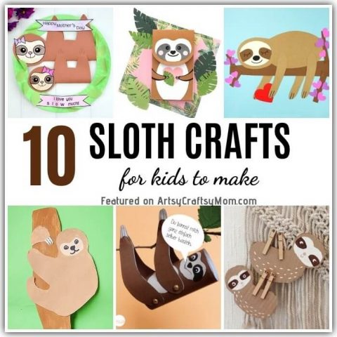 10 Super Cute Sloth Crafts for Kids | Crafts for International Sloth Day