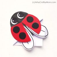 Ladybug Corner Paper Bookmarks