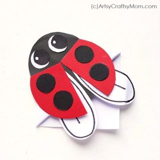 Ladybug Corner Paper Bookmarks