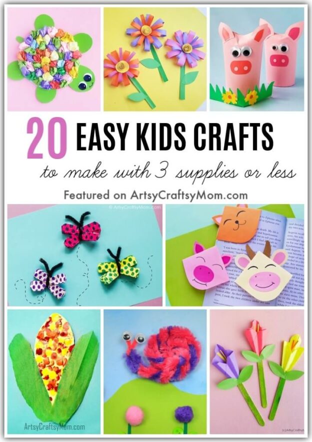 20 Easy Crafts to Make with Three Supplies or Less