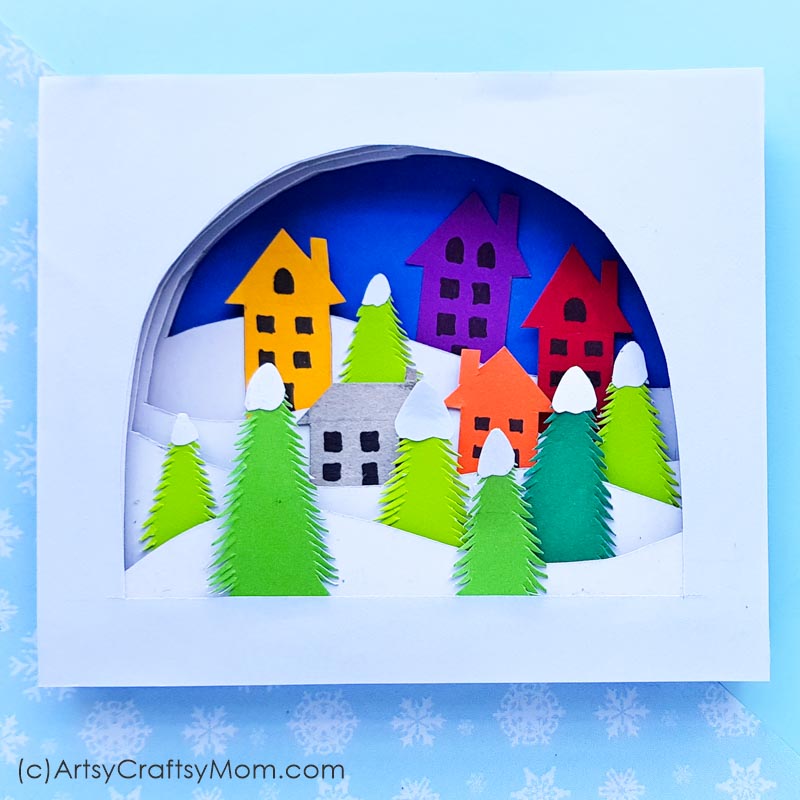 3D Winter Scene Shadow Box Craft