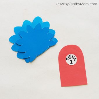 Thing 1 Thing 2 Bookmark Dr. Seuss Craft - Artsy Craftsy Mom