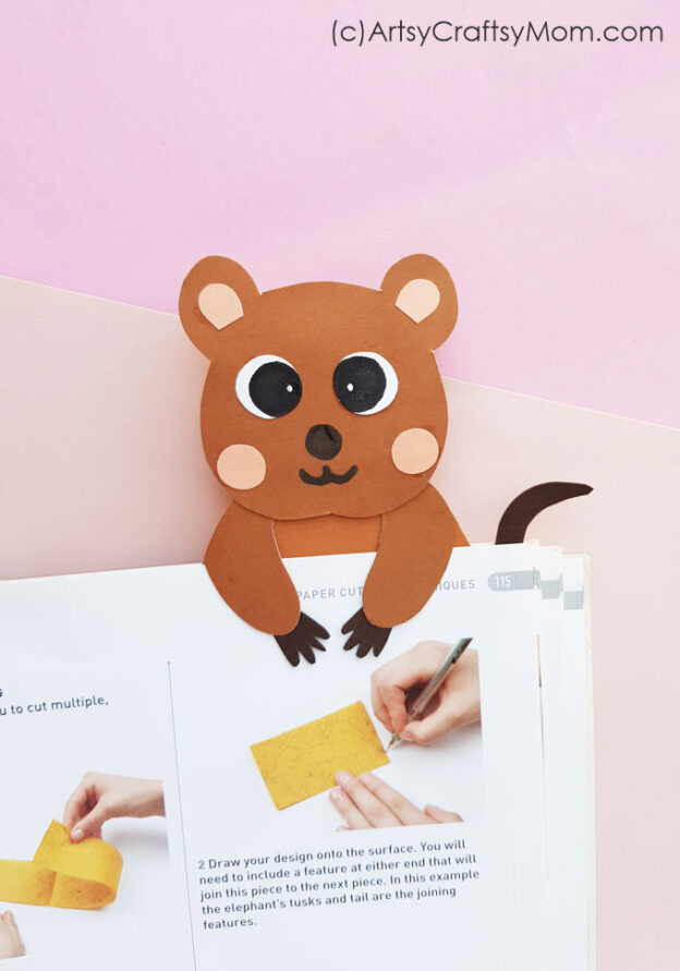 Printable Quokka Hug Bookmark Craft