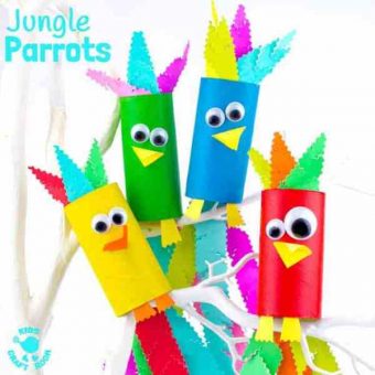 15 Pretty Parrot Crafts for Kids