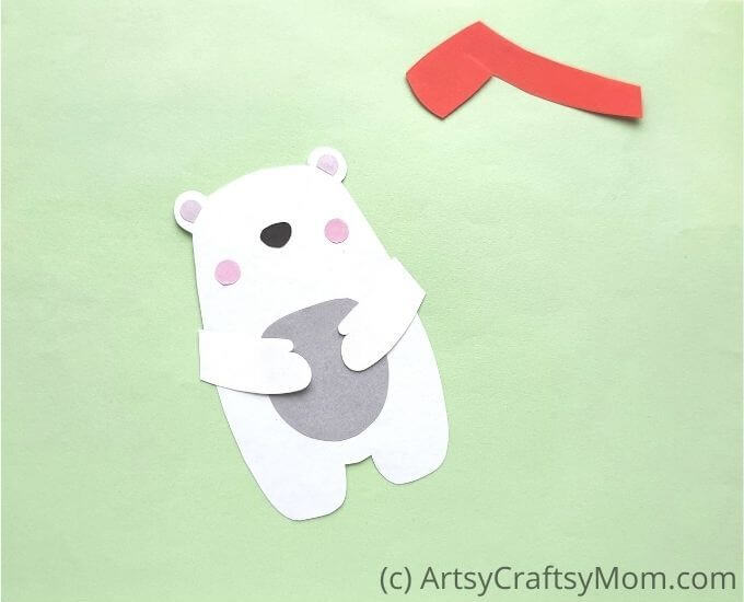 Adorable Polar Bear Hug Bookmark Papercraft