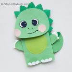 Cute and Easy Paper Bag Dinosaur Puppet Craft for Kids