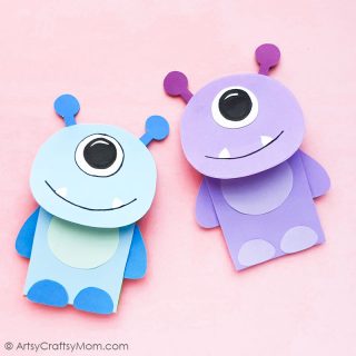 Adorable Paper Bag Alien Craft for Kids