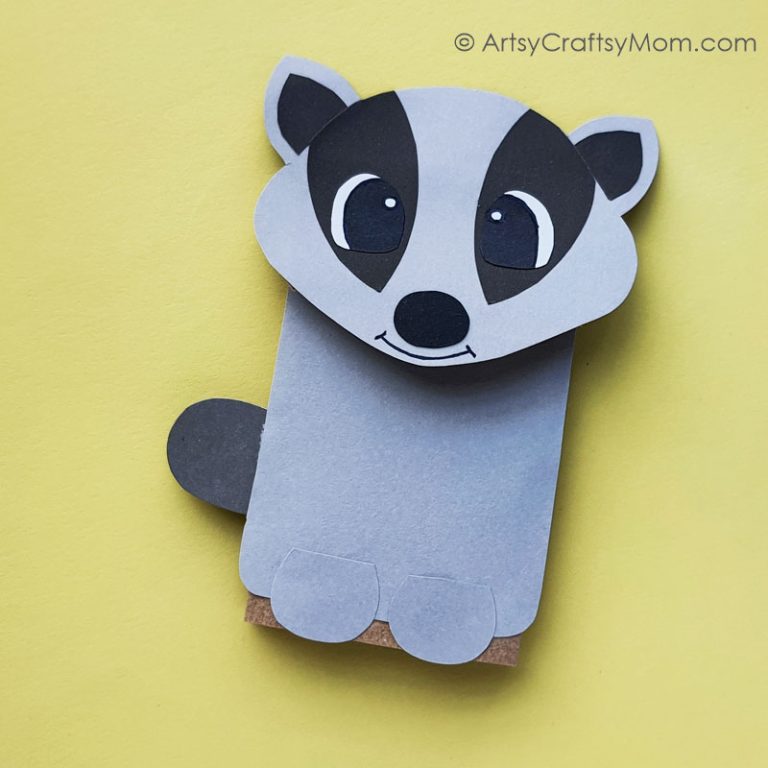 Simple and Cute Paper Bag Badger Craft For Kids