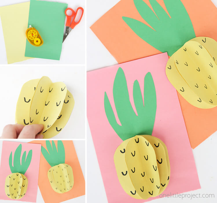 15 Bright and Breezy Pineapple Crafts for Kids