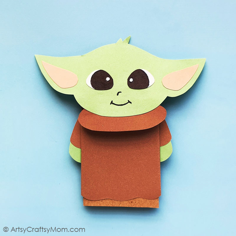 Adorable Paper Bag Baby Yoda Craft for Kids