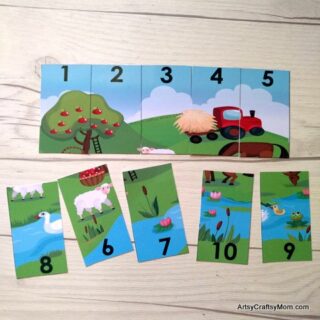 Farm Theme Printable File Folder Game - Artsy Craftsy Mom
