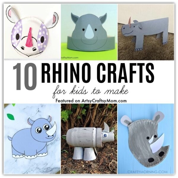 10 Adorable Rhino Crafts for Kids