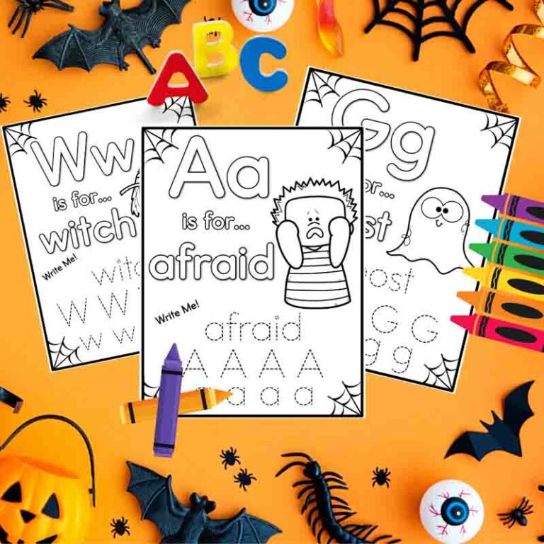 Halloween Themed A-Z Color and Trace Sheets - ArtsyCraftsyMom | Kids ...