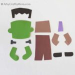 Cute and Easy Printable Frankenstein Bookmark for Kids