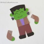 Cute and Easy Printable Frankenstein Bookmark for Kids