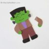 Cute and Easy Printable Frankenstein Bookmark for Kids