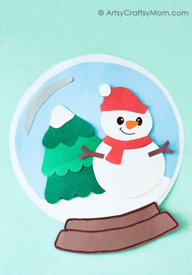 Beautiful Paper Snow Globe Craft for Christmas