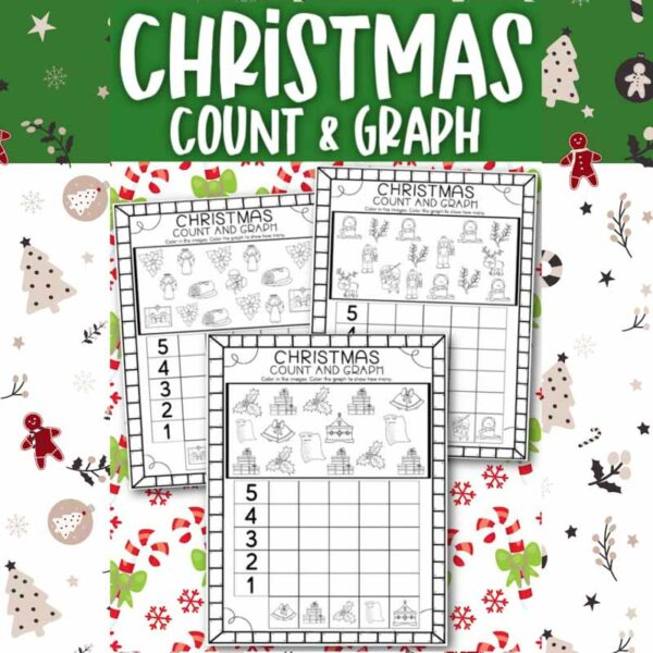 Christmas Count & Graph Activity Sheets - Artsy Craftsy Mom
