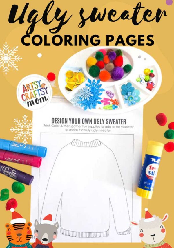 Free Printable Ugly Christmas Sweater Craft