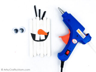 Adorable Craft Stick Olaf Craft for Kids